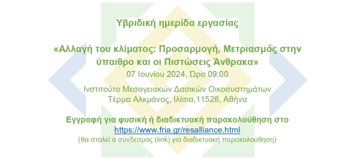 Ημερίδα εργασίας: «Αλλαγή του κλίματος: Προσαρμογή, Μετριασμός στην ...